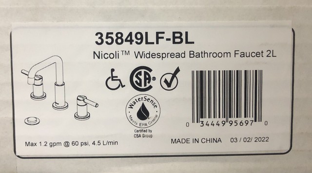 Delta Nicoli Widespread Bathroom Faucet - 35849LF-BL for sale online | eBay