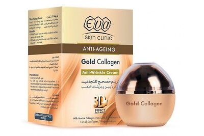 50ml. Eva Skin Clinic Anti Ageing Gold Collagen ANTI WRINKLE CREAM 3D ...