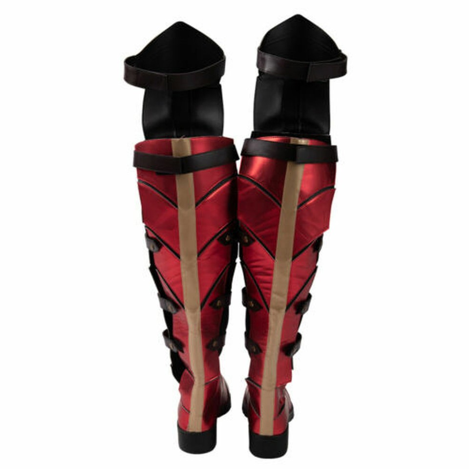 Halloween Fancy Boots Wonder Woman Cosplay Costume Shoes Adult Women ...