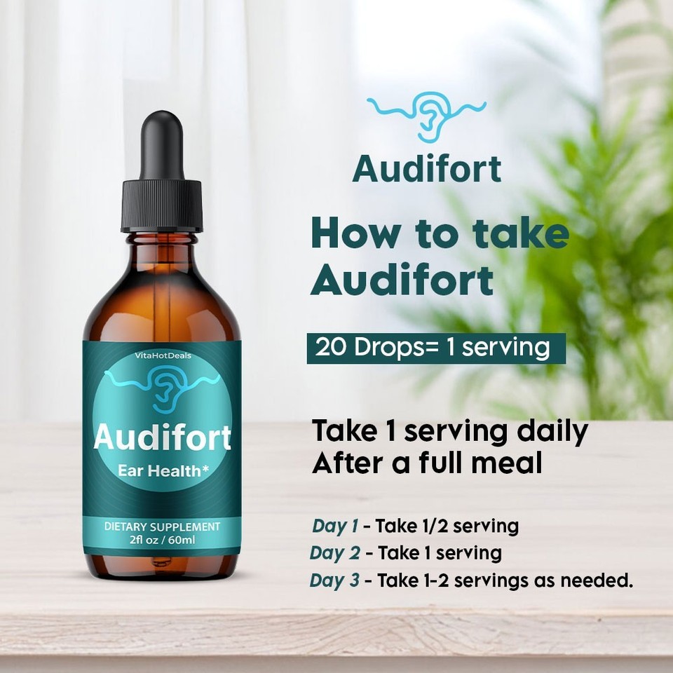 AudiFort Liquid Drops, All Natural Supplement, Audi Fort Drops (2 pack ...