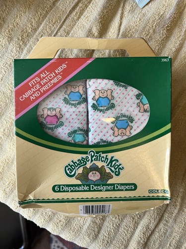 Vintage 1984 Cabbage Patch Kids Coleco Box W/5 Disposable Diapers Used **Read** | eBay