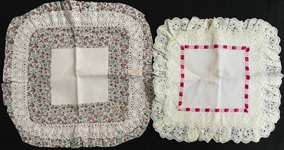 5x XStitch FABRIC: Pre-finished Pillow Shams, 14ct Aida center+Shoulder ...