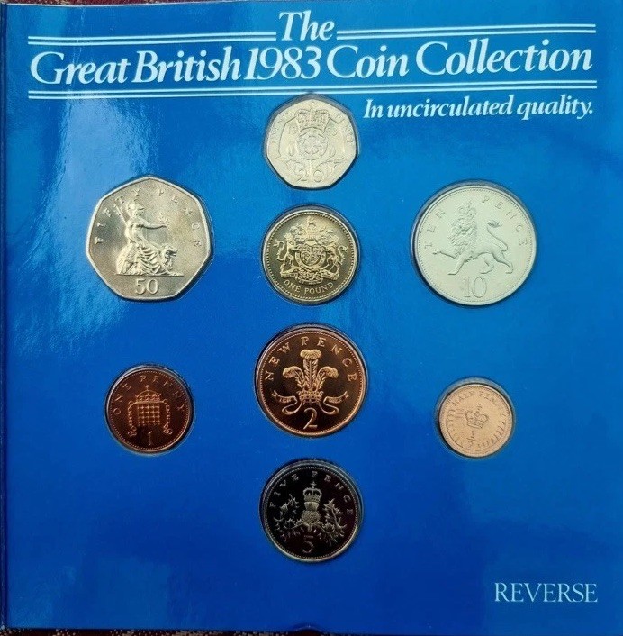 Elizabeth II 1983 Coin set Inc. Extremely Rare “2p New Pence” ERROR ...