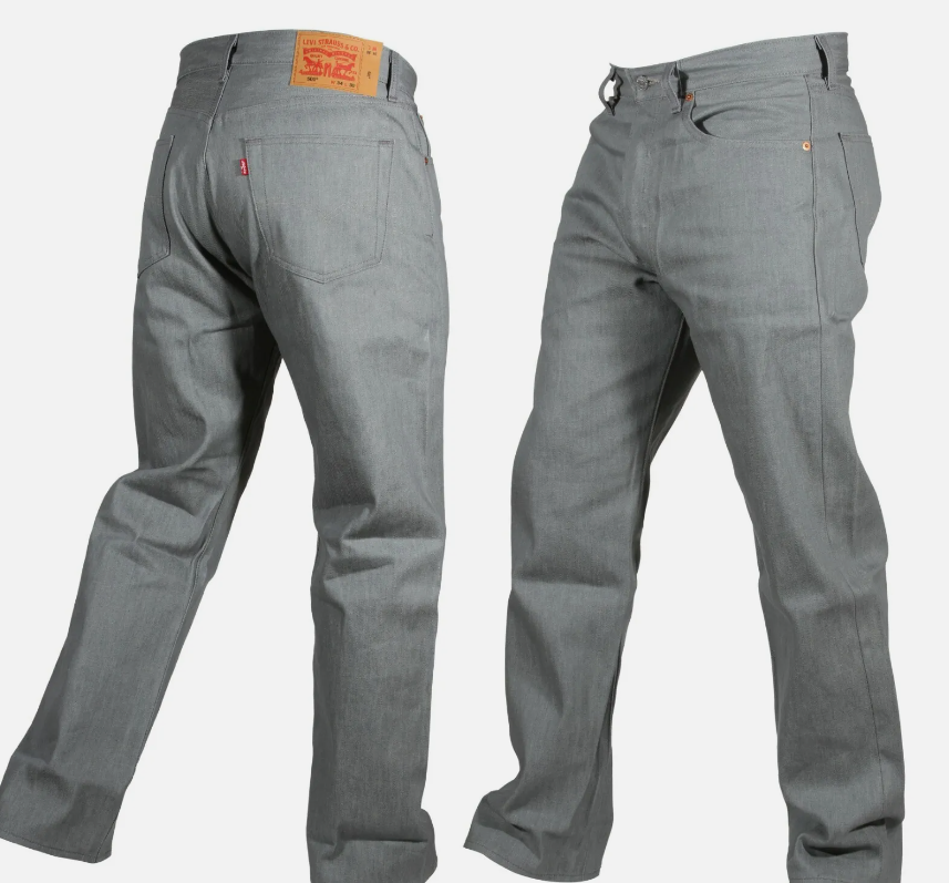 Levis 501 Shrink To Fit Button Fly Jeans Straight Leg Color Silver ...