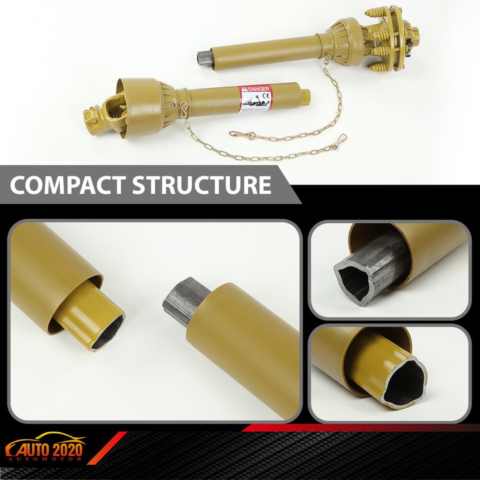 New Yellow PTO Shaft PTO Drive Shaft 1-3/8"x6 Spline w/ Slip Clutch T4 ...