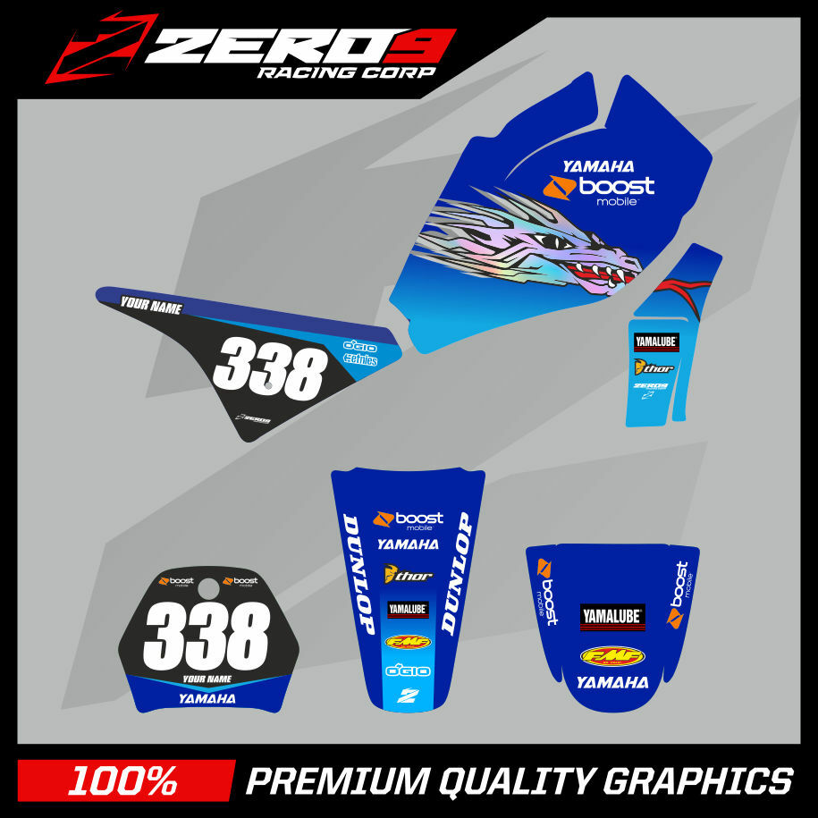 YAMAHA PW80 GRAPHICS KIT MX MOTOCROSS PEEWEE GRAPHICS MINI BIKE BOOST ...