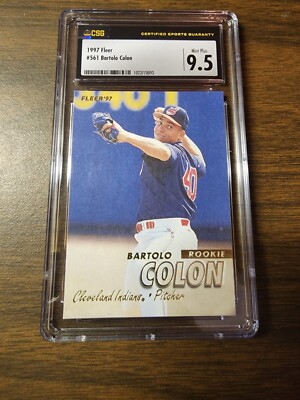 1997 Fleer Bartolo Colon Rookie Rc #561 CSG 9.5 Cleveland Indians ...