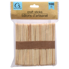 100 Wooden Craft Popsicle Sticks ~4.5" x 3/8" Wood Art Supplies Utility ...