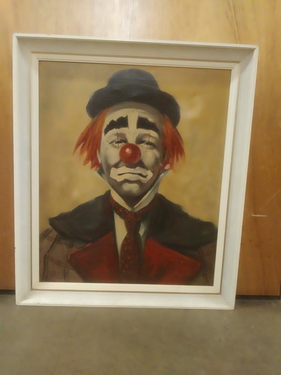 Original Sad Clown Painting