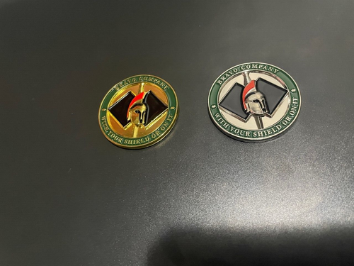 2x 2 Commando Special Forces Bravo Company Challenge Coin 2CDO Army B ...