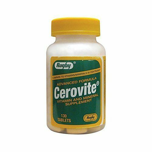 Rugby CEROVITE Advanced Formula Vitamin & Mineral Supplement Tablets ...