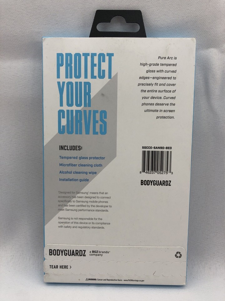 BodyGuardz - Pure Arc Curved Glass Screen Protector Samsung Galaxy Note ...