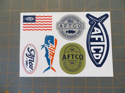 6 Assorted AFTCO Fishing Sticker Set - 7 x 5 inch | eBay