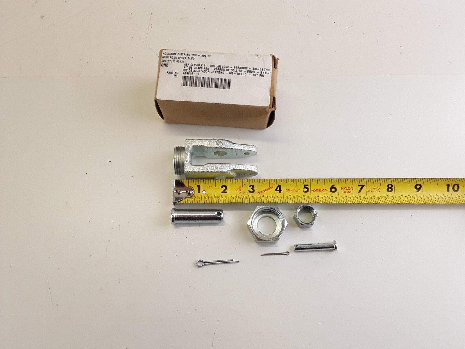 GUNITE AS3016-10 - KIT-CLEVIS 5/8-18 CLR LCK 1/2" Pin Slack Adjuster ...