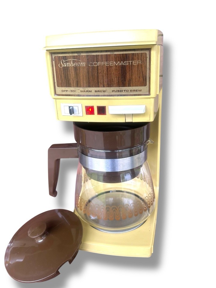 Vintage Sunbeam Harvest Gold Coffee Maker 1970's Tested Works! Complete ...