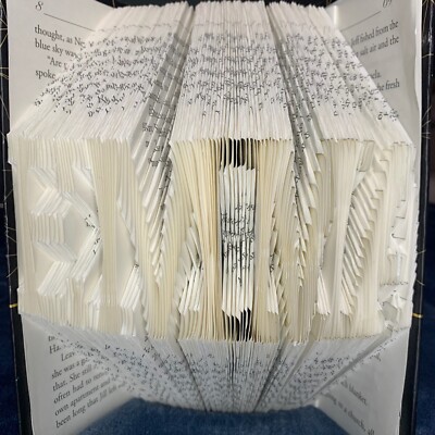 Handcrafted Folded Book Art 3D Sculptured EMMA Hard Cover Book GIFT ...
