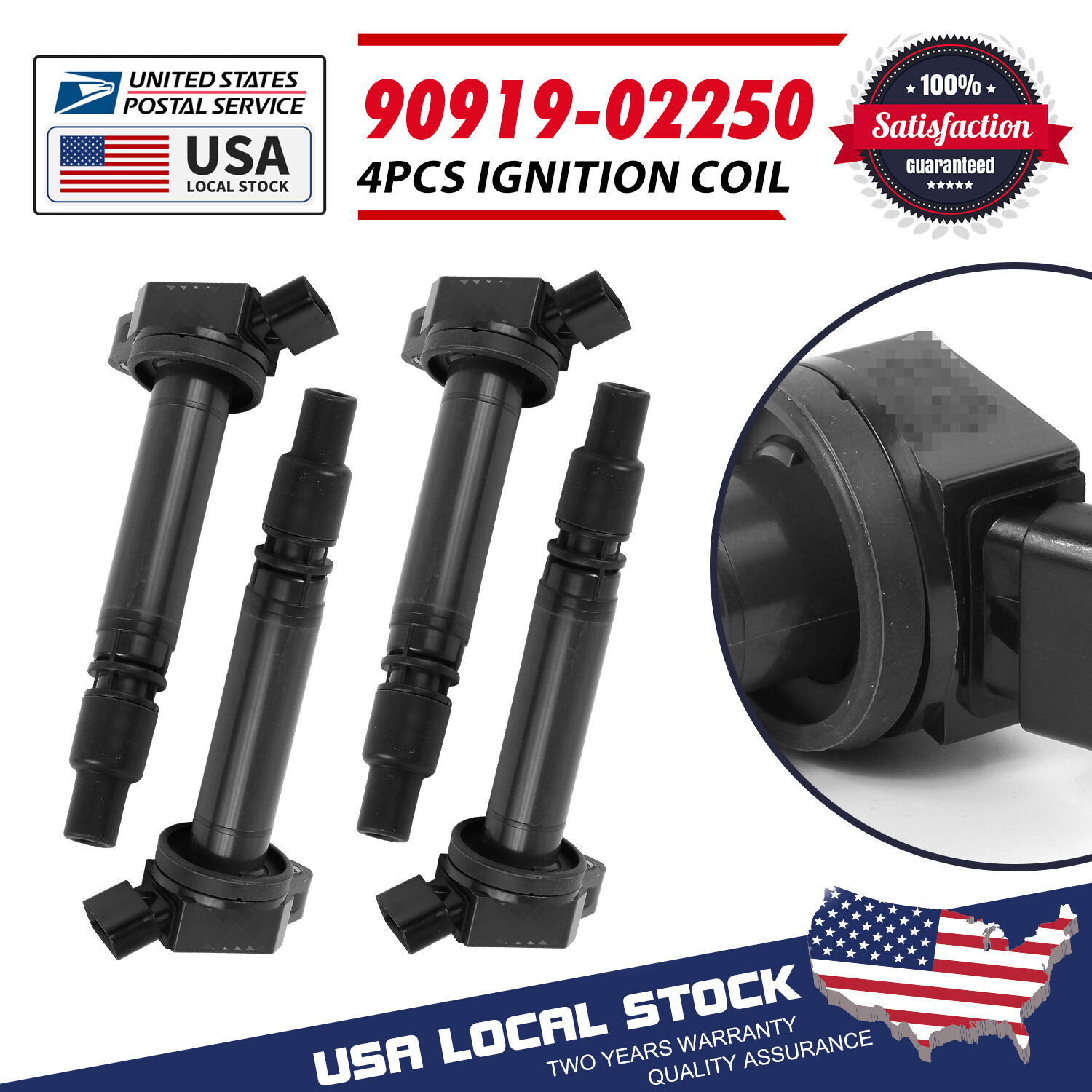 USA IGNITION COIL 90919-02250 FOR DENSO 673-1309 Lexus Toyota Venza ...