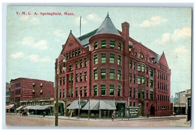 c1910 YMCA Exterior Building Springfield Massachusetts Vintage Antique ...