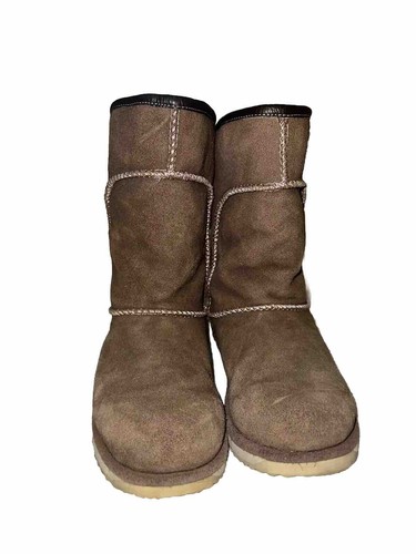 Boots Womens Size 7 EMU AUSTRALIA Sheepskin Suede Lo Waterproof Winter ...