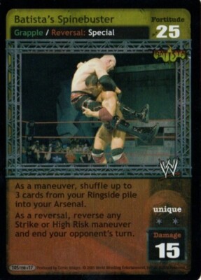 WWE: Batista's Spinebuster for Batista [Played] Raw Deal Wrestling WWF ...