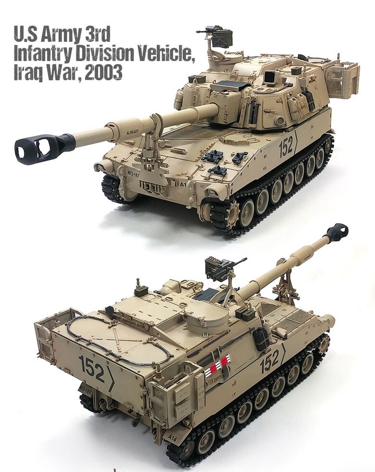 Academy 1/35 U.S.Army M109A6 SELF-PROPELLED HOWITZER "PALADIN" Model ...