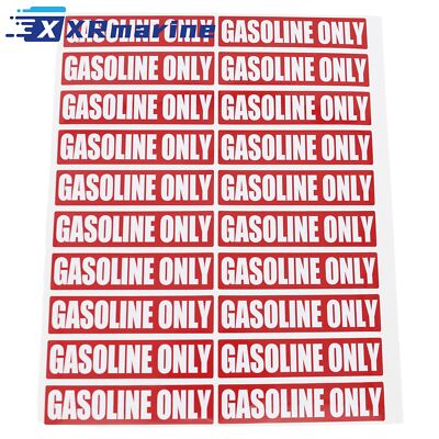 GASOLINE ONLY Automotive Fuel Decals Gas Can Stickers Shop Labels Vinyl ...