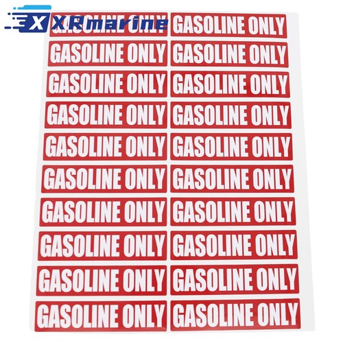 GASOLINE ONLY Automotive Fuel Decals Gas Can Stickers Shop Labels Vinyl ...