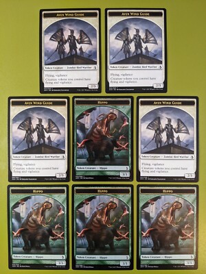 8 DOUBLE SIDED Aven Wind Guide & Hippo Token Amonkhet MTG 8 | eBay