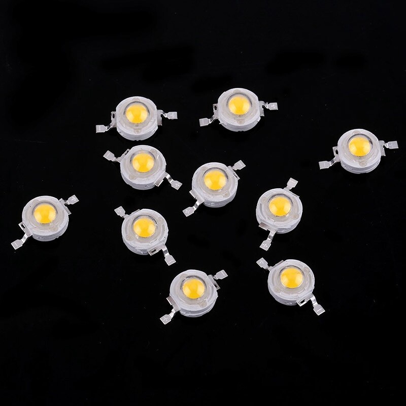 LED Light High 120Pcs 1 W LED White Lamp Beads 6000K Light Emitter Co ...