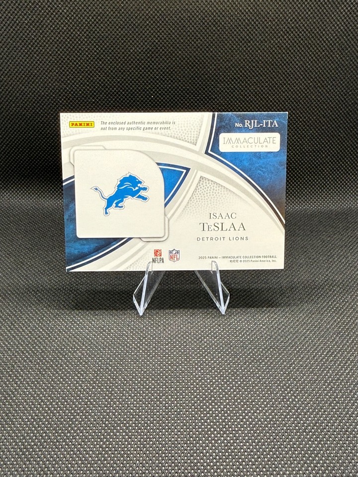 2025 Panini Immaculate Isaac Teslaa Glove Brand Logos Patch 3/15 SSP RC ...