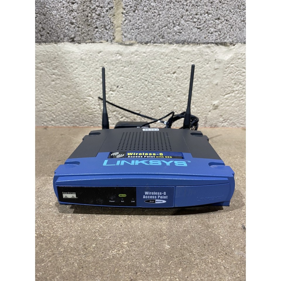 Linksys Wireless-G Access Point Wi-Fi Router Black Ethernet Dual-Band w ...