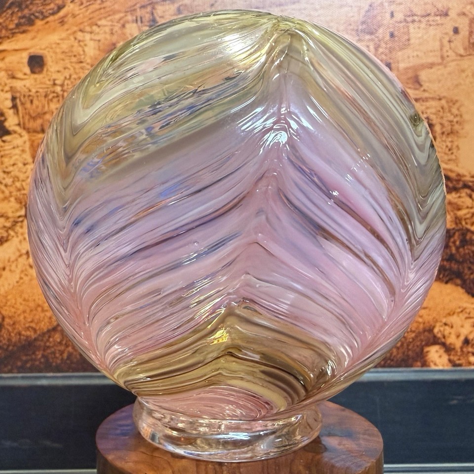 “Oregon Coast Taft 2024” Blown Glass 4” Float With Pink Swirl | eBay
