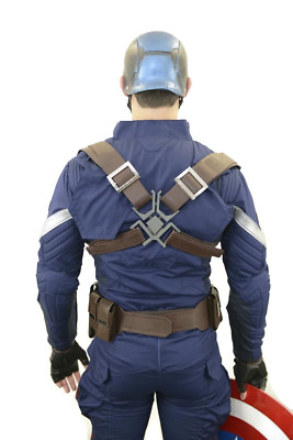 Captain America adjustable back shield HARNESS with Buckle accessory | eBay