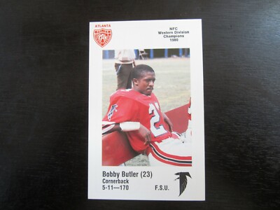 1981 Bobby Butler Atlanta Falcons Police Card | eBay