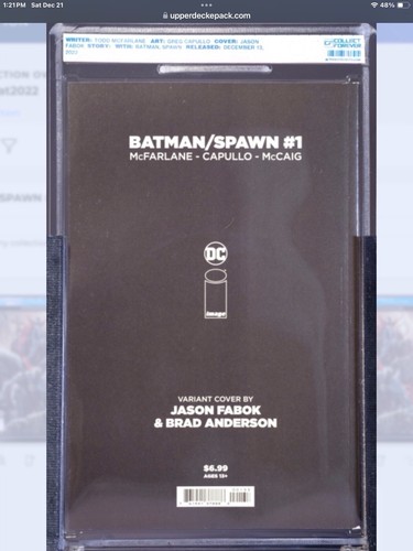 Batman / Spawn #1 H DC 2023 Jason Fabok McFarlane Uncirculated Collect ...