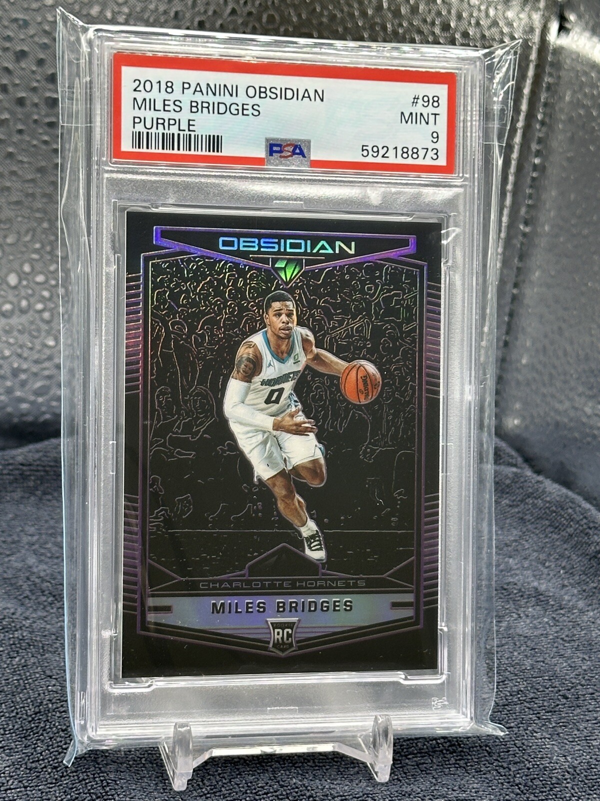2018 Panini Obsidian Miles Bridges Purple #28/49 Rookie Graded PSA 9 ...