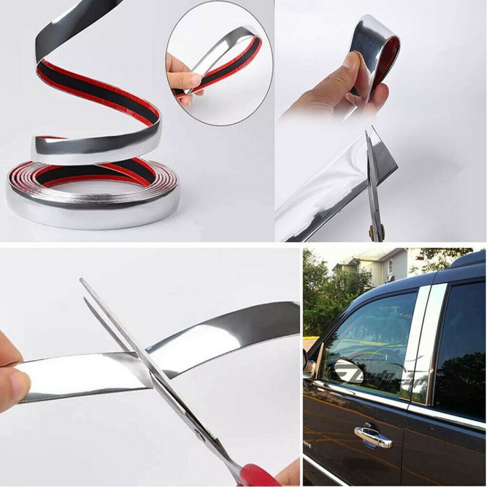 3/4" Chrome Trim Molding Strip Decoration Car Body Door Side Protector ...