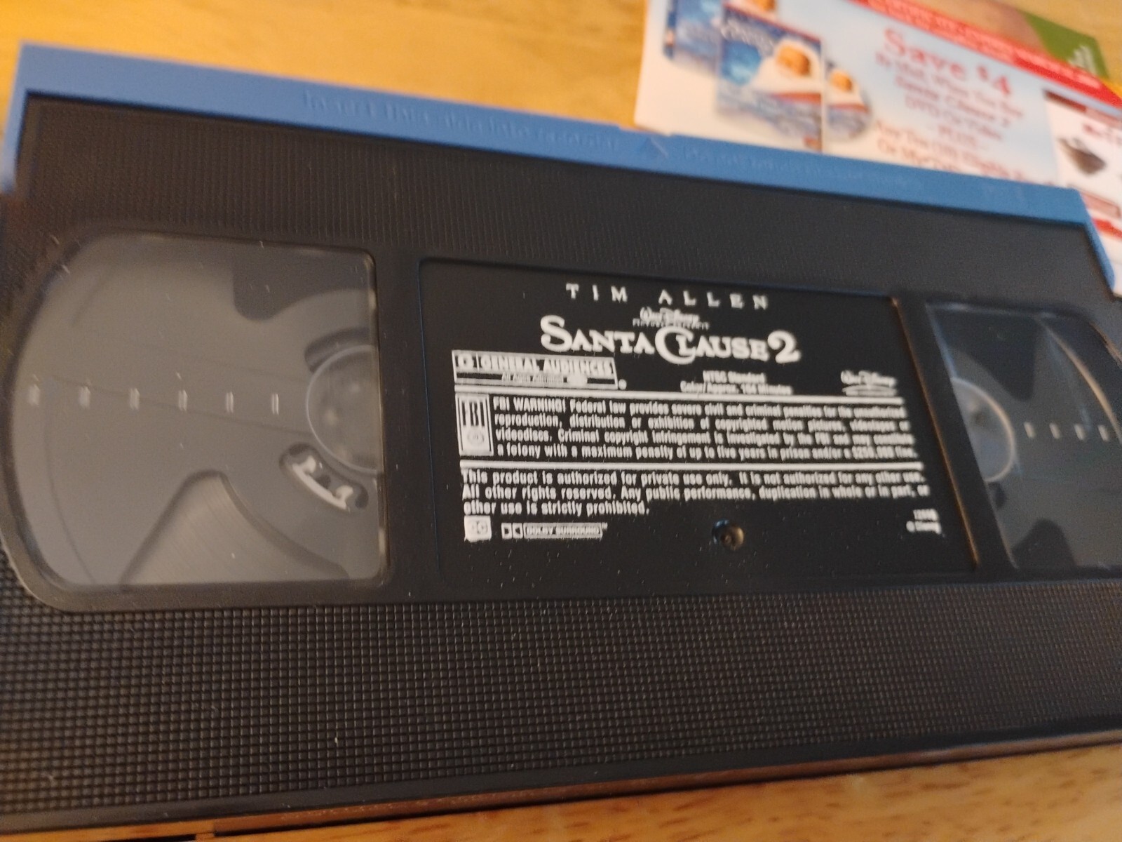 The Santa Clause 2 (VHS, 2003) Slip Sleeve With Ad Inserts B50 ...
