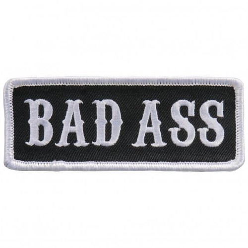 BAD ASS Iron On Patches - Embroidered Designed Sew On Patch, 4" x 2" | eBay