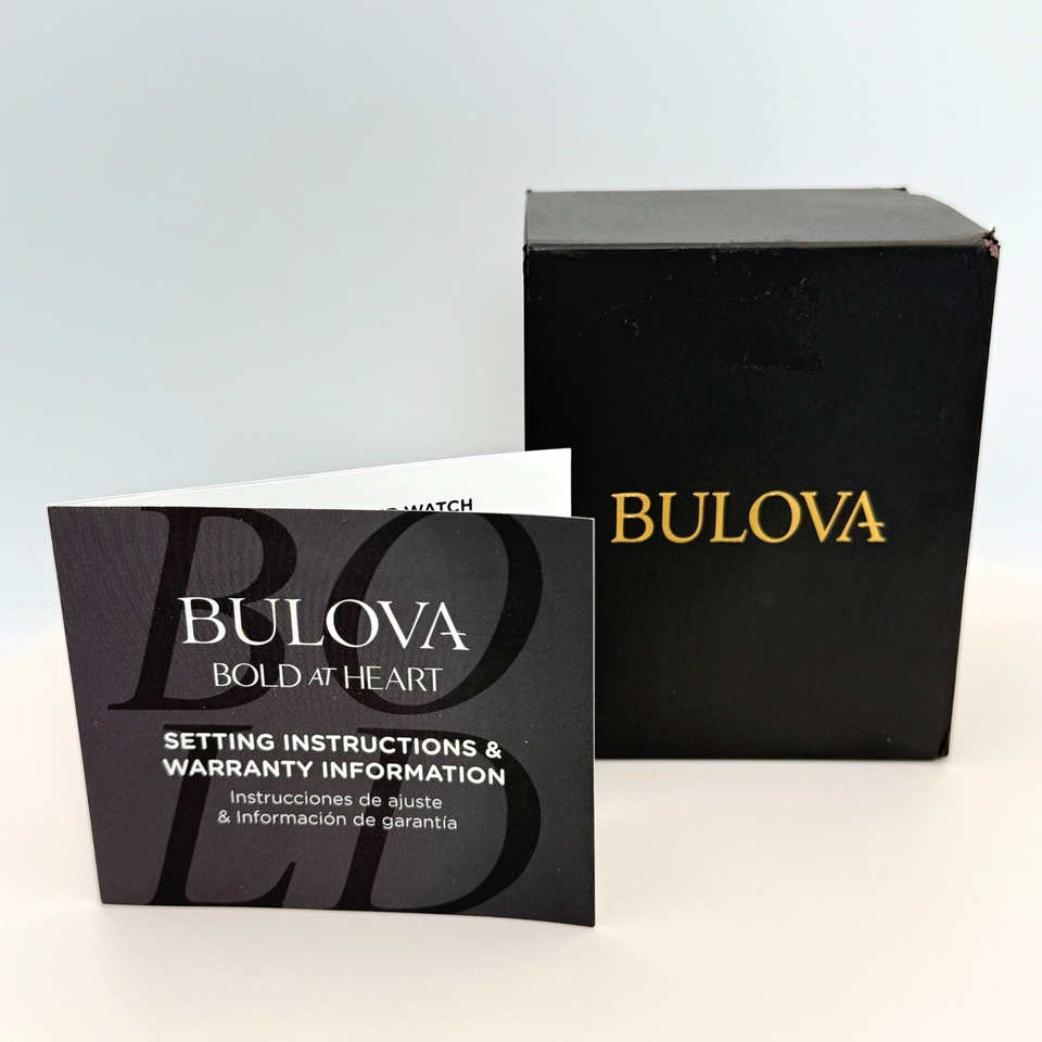 Bulova Wilton Classic 46mm White Dial Brown Leather Quartz Men's Watch ...