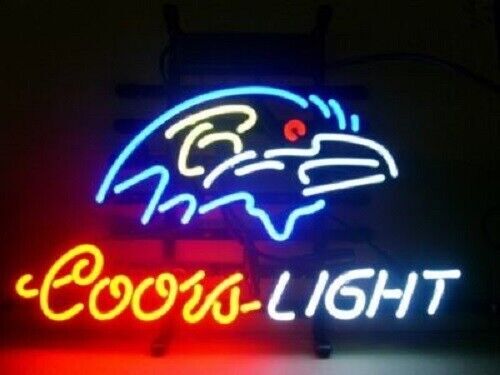Baltimore Ravens Light Neon Lamp Light Sign Bar Beer Wall Decor 19x15 ...