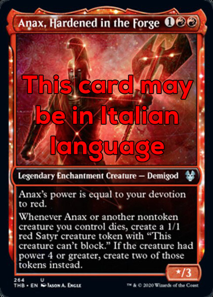 MTG ANAX, HARDENED IN THE FORGE EXC ANAX, TEMPRATO NELLA FORGIA | eBay