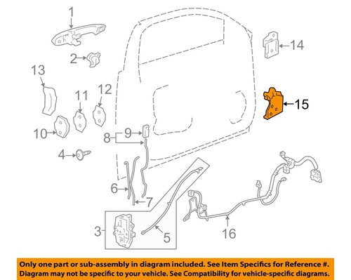 GM OEM 00-16 Grand Prix Front Door Lock Hardware-Lower Hinge 22743769 ...