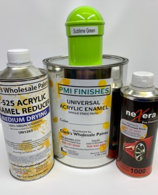 Sublime Green Gallon Kit Single Stage ACRYLIC ENAMEL Car Auto Paint Kit ...