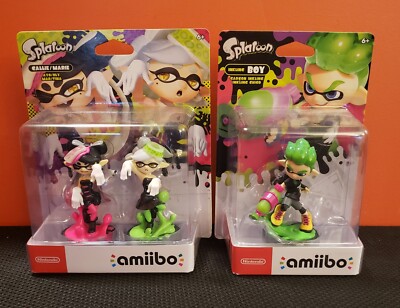 Brand New Nintendo Splatoon Amiibo Callie & Marie 2-Pack + Green ...