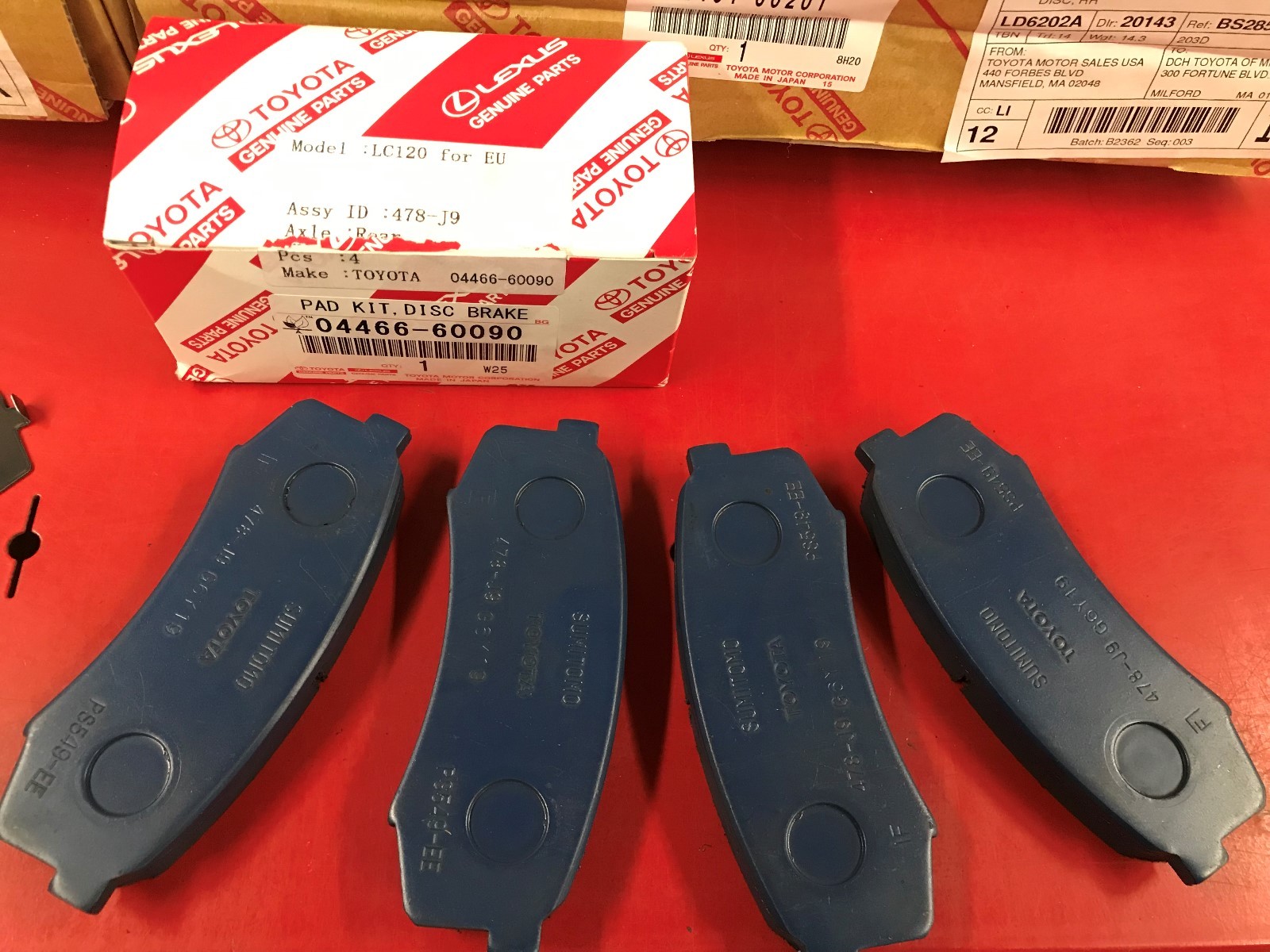 2007-2009 TOYOTA FJ CRUISER GENUINE OEM REAR BRAKE ROTORS OEM PAD KIT ...