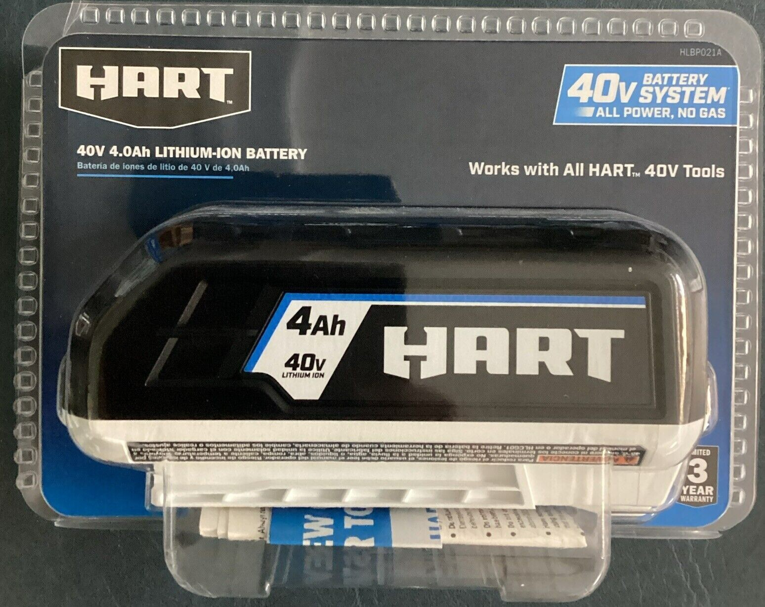 HART 40 Volt 4.0Ah Lithium Ion Battery - Black - NEW - FREE SHIPPING ...