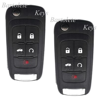 2 Remote Control Car Key Fob For 2014 2015 Chevrolet Impala Push To ...