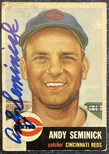 Andy Seminick Signed 1953 Topps #153 Autographed Cincinnati Reds | eBay
