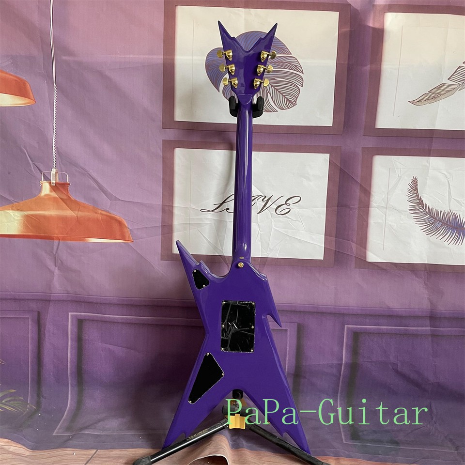 Purple Dean Dime Razorback Electric Guitar HH Pickups FR Bridge Gold ...